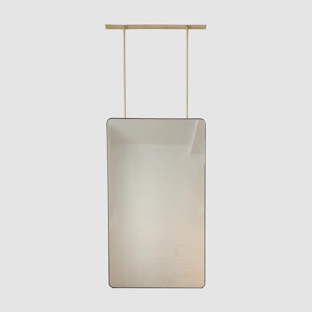 Quadris™ Modern Ceiling Hanging Suspended Rectangular Mirror With ...