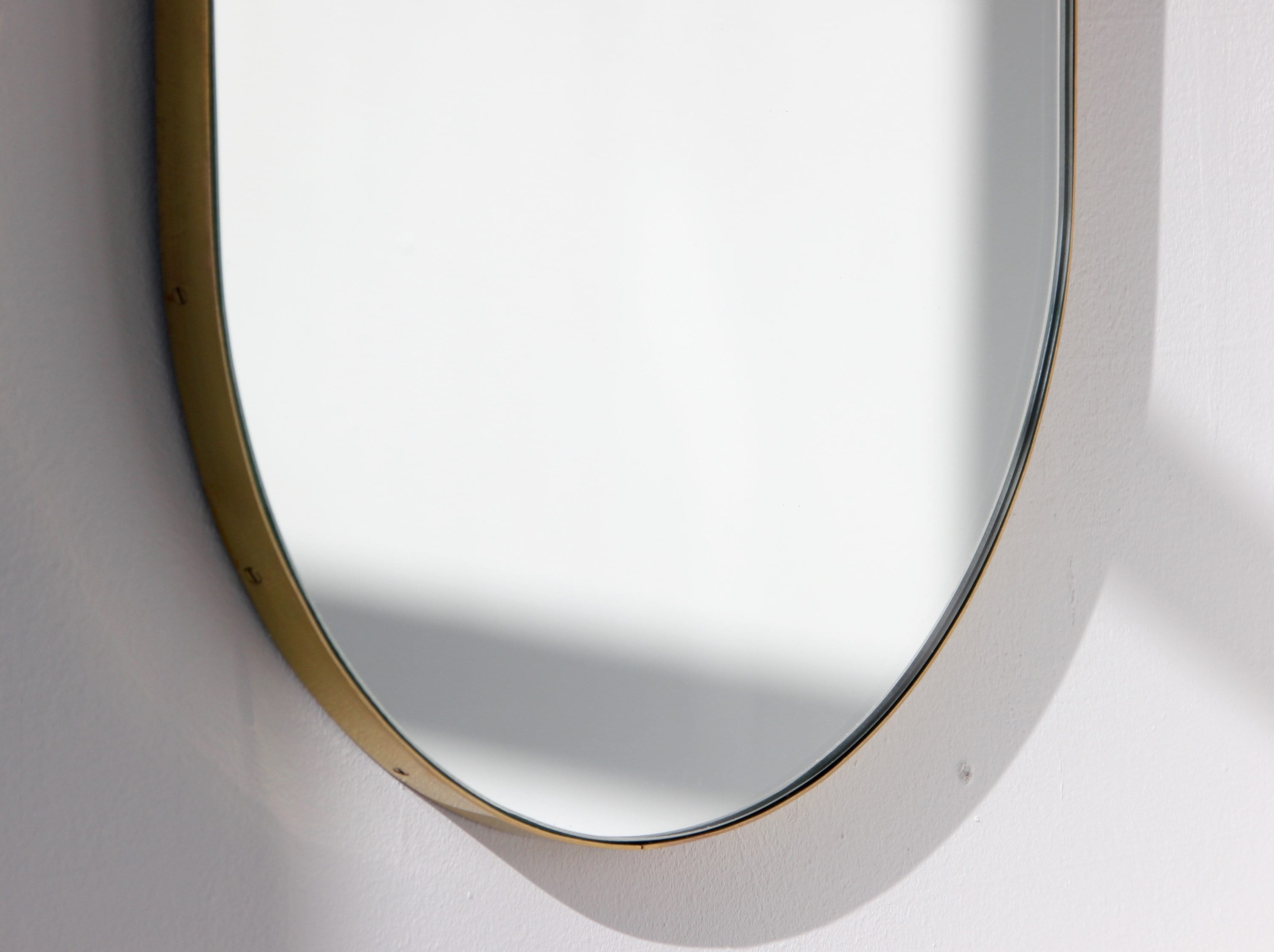 Capsula™ Capsule Shaped Modern Wide Mirror With a Brass Frame - Etsy