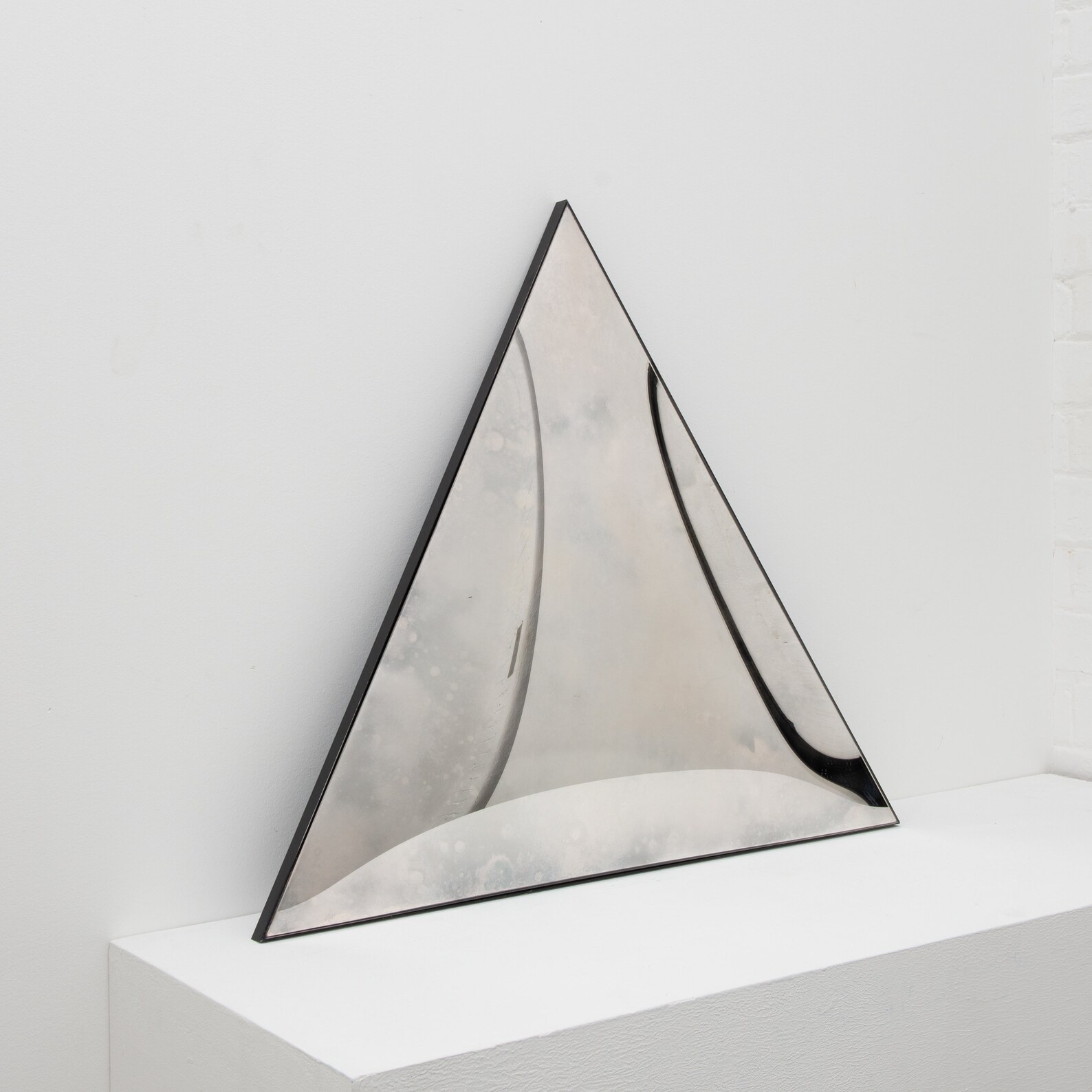 Stunning Triangular Antiqued Convex Mirror With Black Frame - Etsy