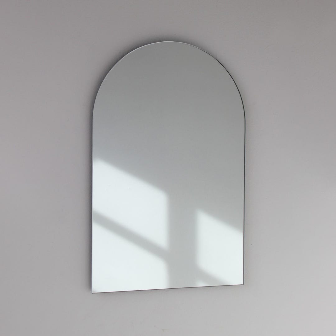 Arcus™ Arch Shaped Minimalist Frameless Mirror, 4 Hanging Positions ...