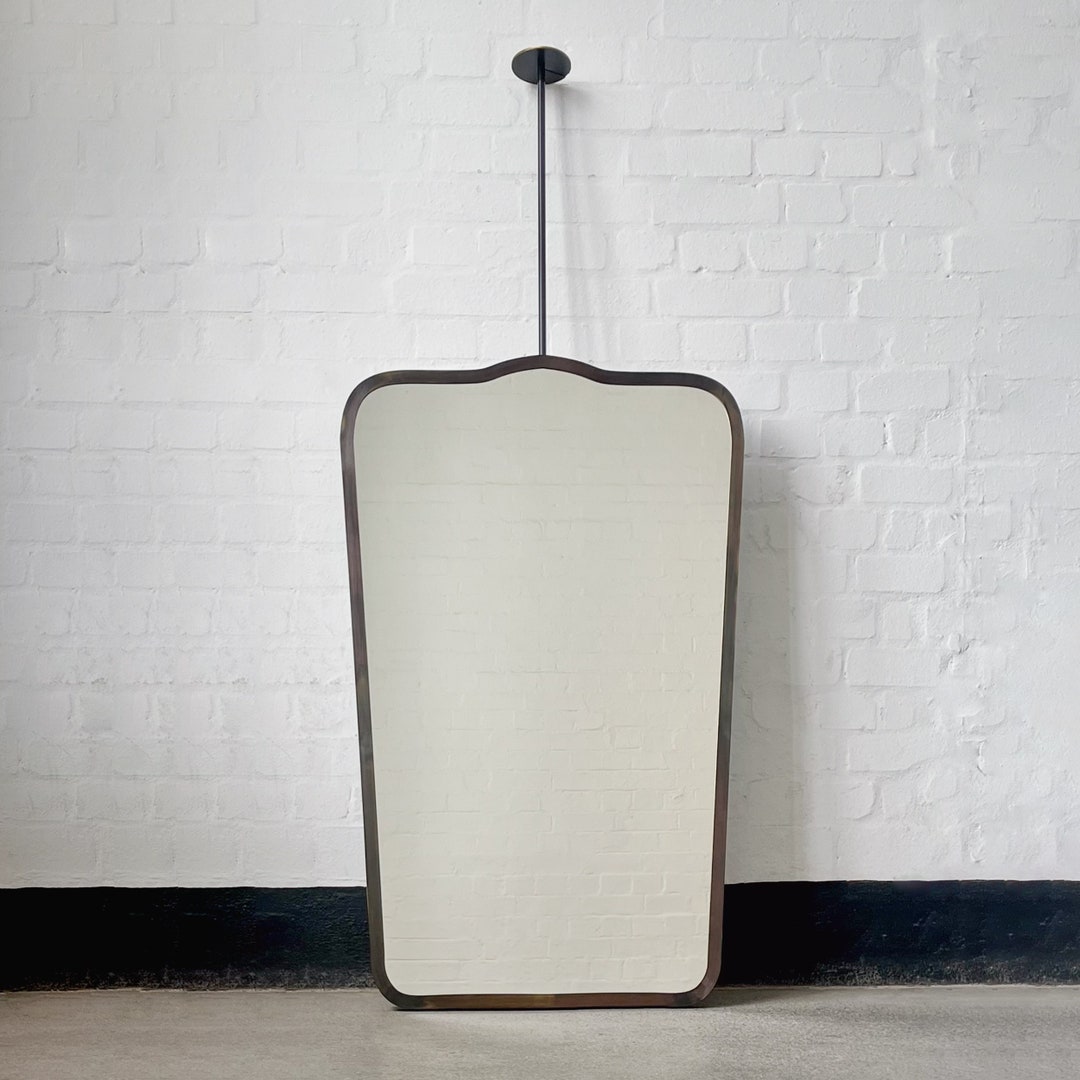 Mid-century Ceiling Mounted Suspended Mirror With Bronze - Etsy