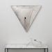 Stunning Triangular Antiqued Convex Mirror With Black Frame - Etsy