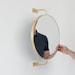 Vorso™ Wall Attached Rotating Round Modern Mirror With Brass Frame - Etsy