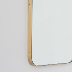 Quadris™ Rectangular Customisable Mirror With a Brass Frame - Etsy