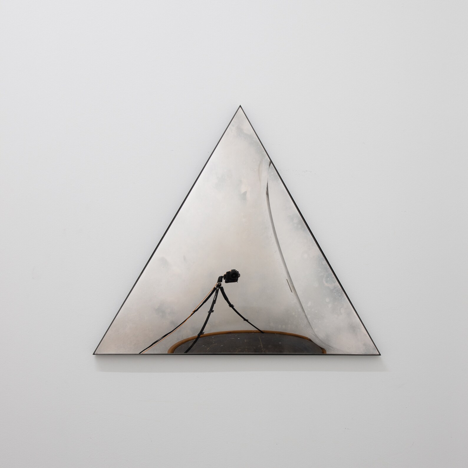 Stunning Triangular Antiqued Convex Mirror With Black Frame - Etsy