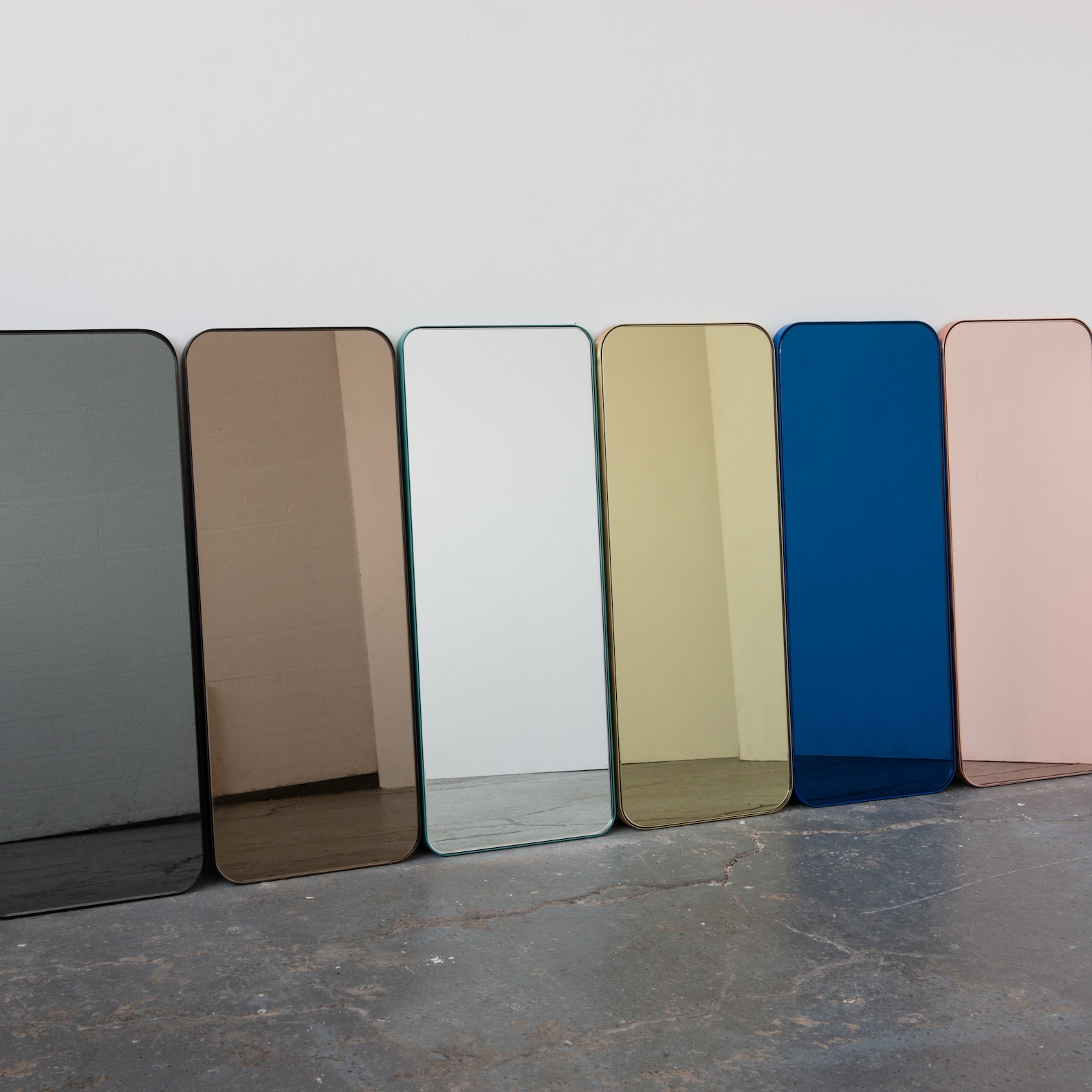 Quadris™ Rectangular Contemporary Mirror With a Brass Frame - Etsy