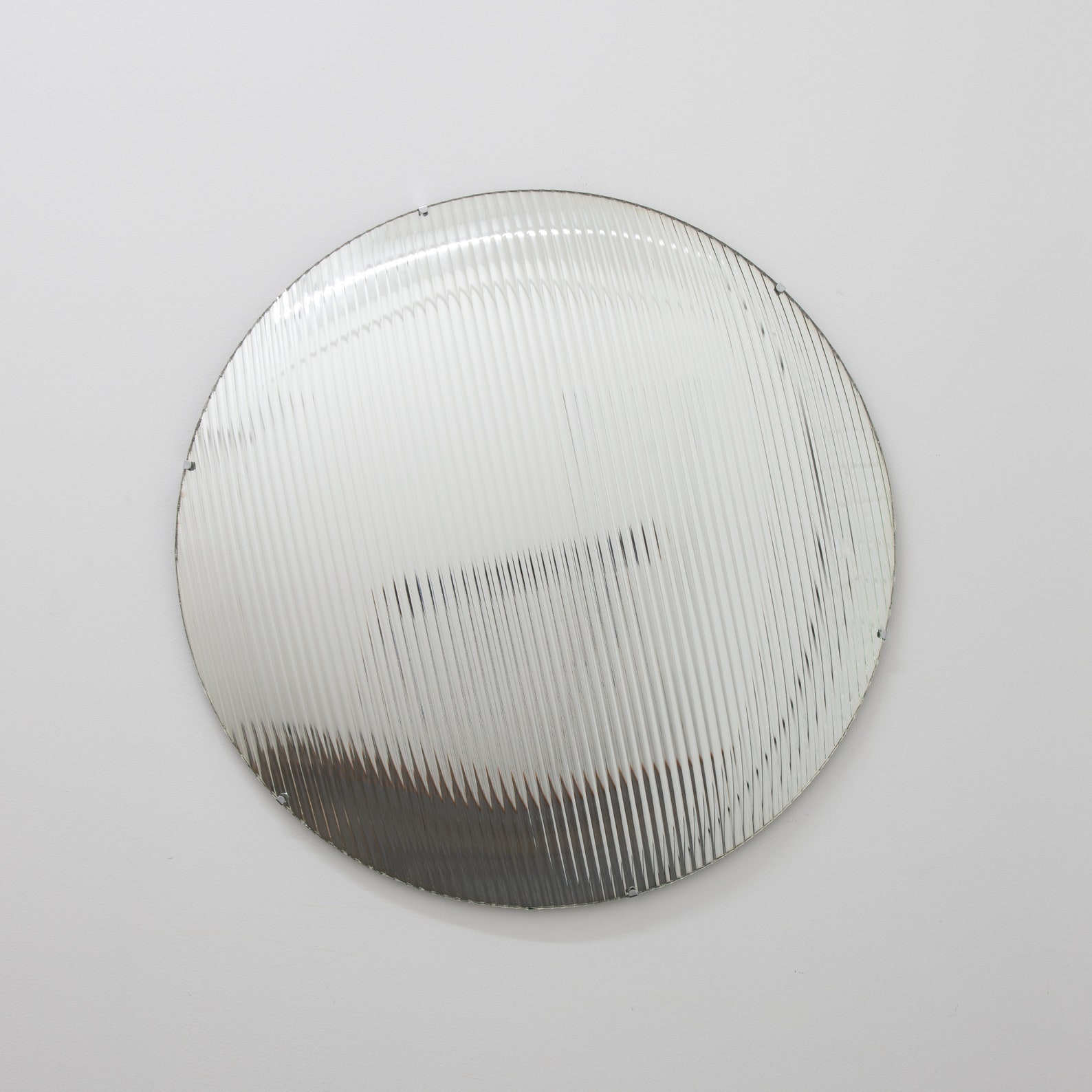 Orbis™ Round Reeded Glass Handcrafted Convex Frameless Mirror - Etsy