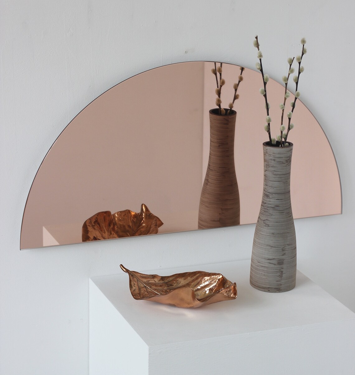 Set of 2 Luna™ 2 Half-moon Pieces Mixed Tinted Bronze Peach - Etsy