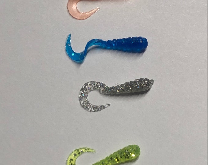 100 - 1" Curly Tail Grubs Fishing Lures Jigs Curl Twister Tails Panfish ...