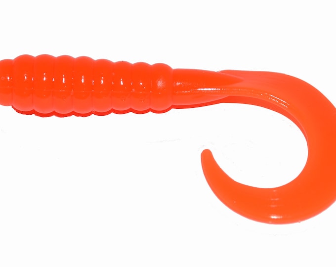 100 - 2" Curly Tail Grubs Fishing Lures Jigs Curl Twister Tails Crappie ...