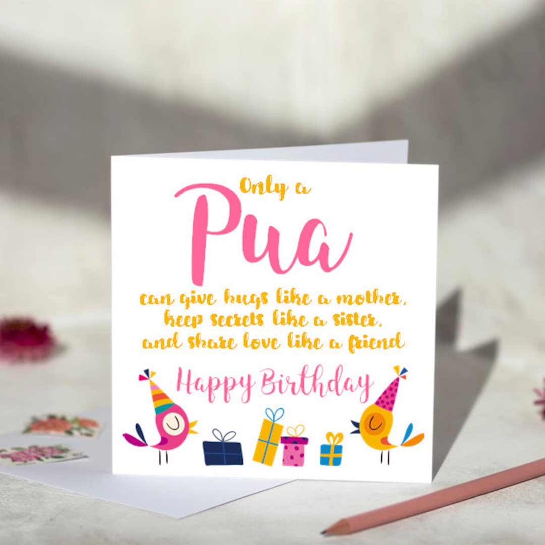 Only A Pua Birthday Card Bhua Birthday Card - Etsy