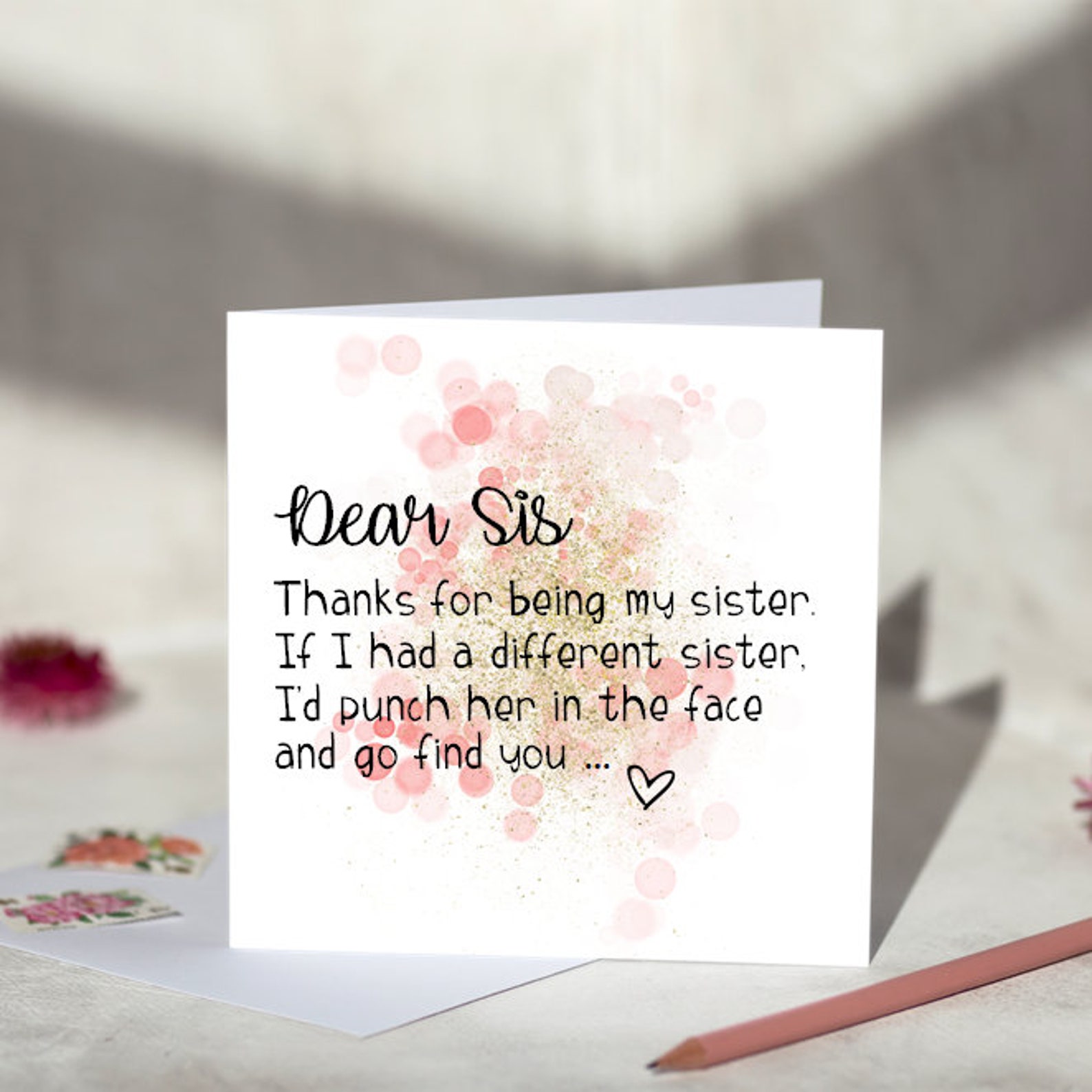 Dear Sis Greeting Card - Etsy