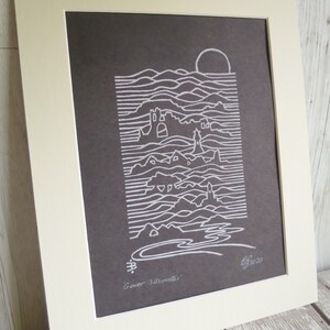 Gower Silhouettes. Gower. Joy Division. Mumbles. Worms Head. Three ...