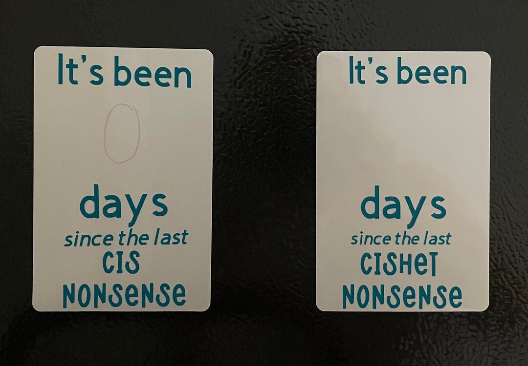It's Been 0 Days Since the Last Cis / Cishet / Straight - Etsy