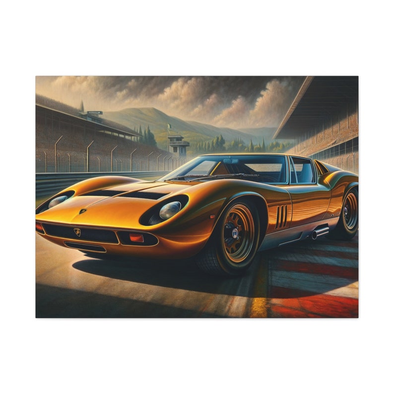 Racing Heritage Lamborghini Miura Canvas Print - Etsy