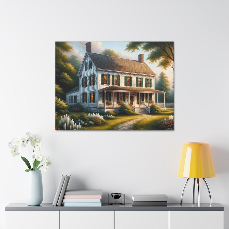Colonial Elegance the 19th Century Homestead Canvas Print - Etsy