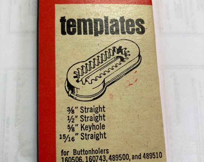 Vintage Singer Sewing Machines Original Buttonhole Templates for 160506 ...