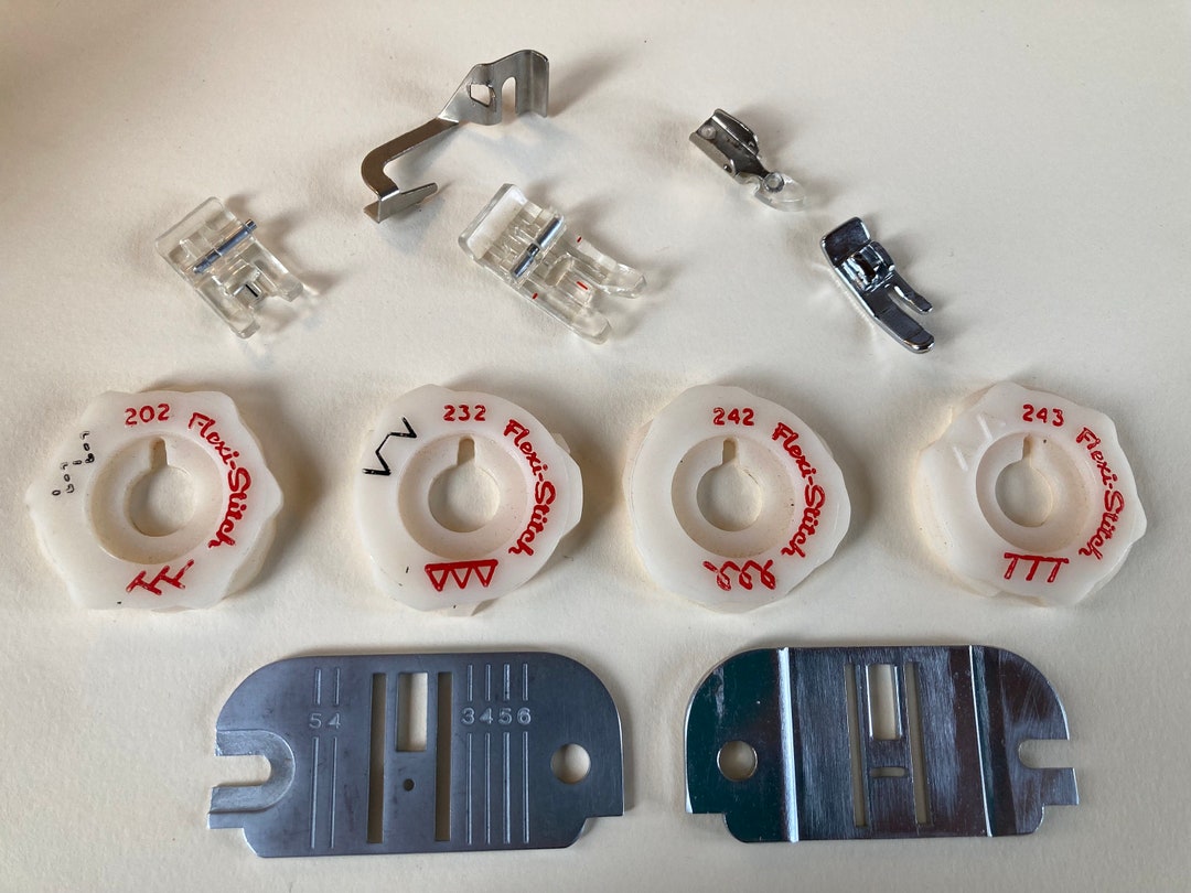 Vintage Singer Sewing Machines: Singer White, Flat Flexi-stitch Cams in ...