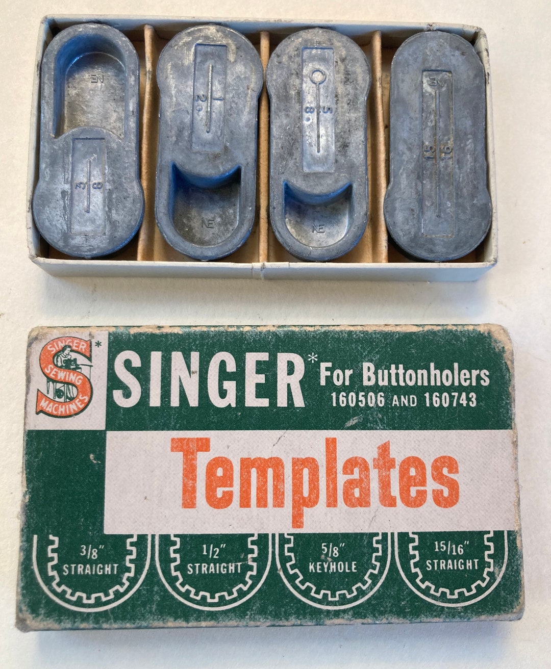 Vintage Singer Sewing Machines Original Buttonhole Templates for ...