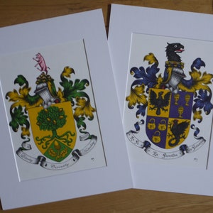 A4 Size (12"x8") Custom Coat of Arms Commission From Description/image ...