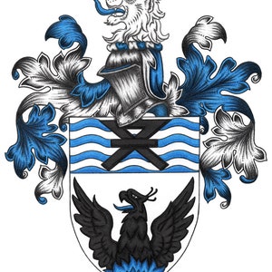 A4 Size (12"x8") Custom Coat of Arms Commission From Description/image ...