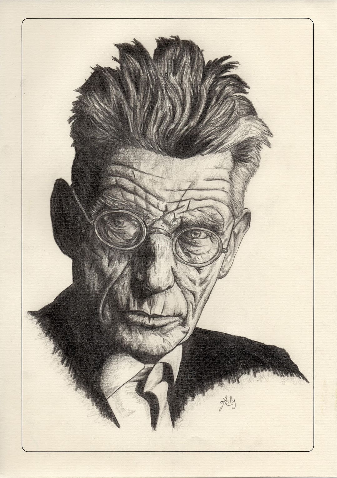 Samuel Beckett Portrait Postcard Irish Nobel Literature - Etsy