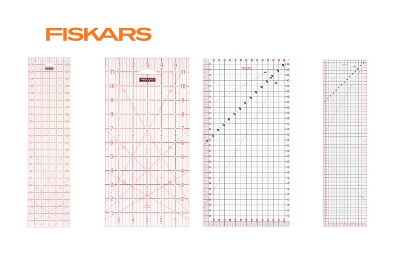 Fiskars Rulers: Acrylic , Squares, Strips, Triangles, Quilting Sewing ...