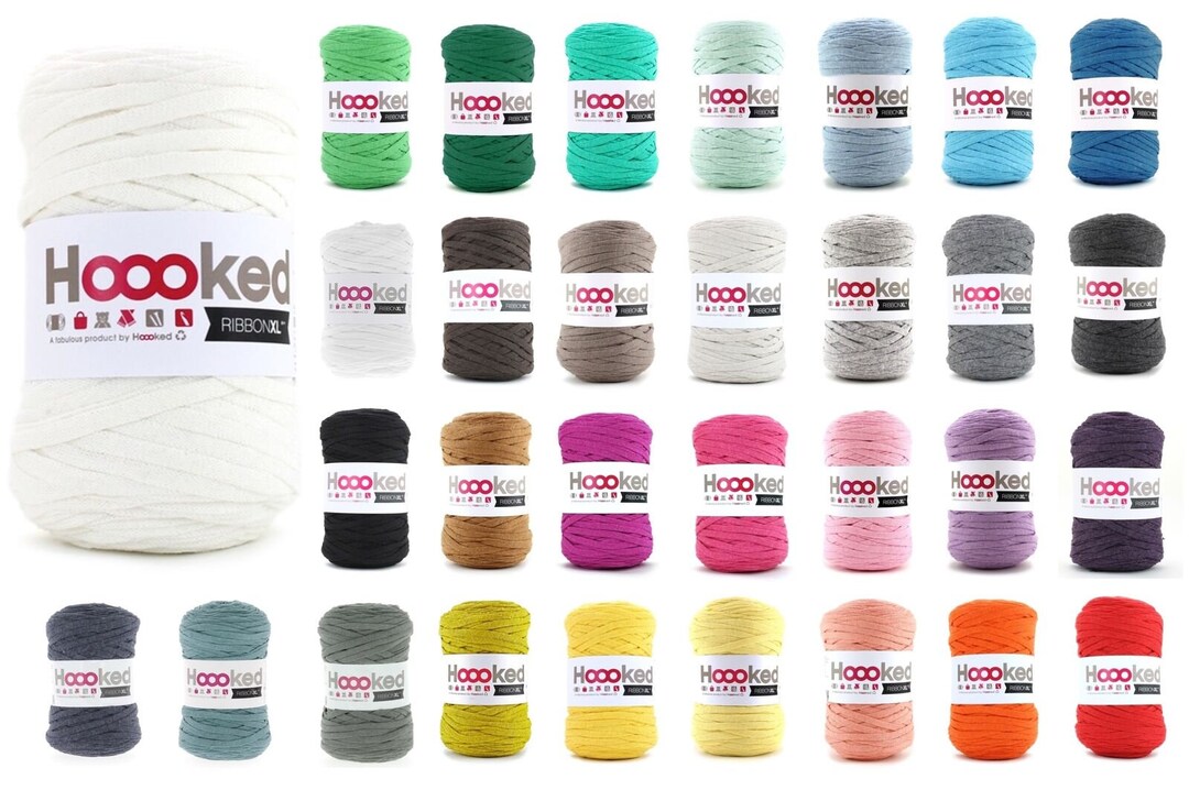 Hoooked Ribbonxl 250g Recycled Chunky Yarn Cotton Crochet Knitting ALL ...