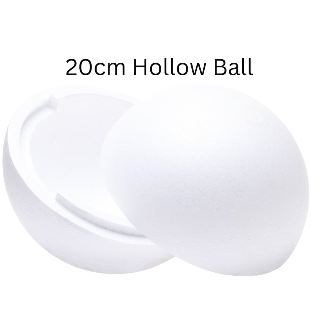 20cm Polystyrene Styrofoam Hollow Ball Half Ball Christmas Craft Spheres Gifts - Etsy