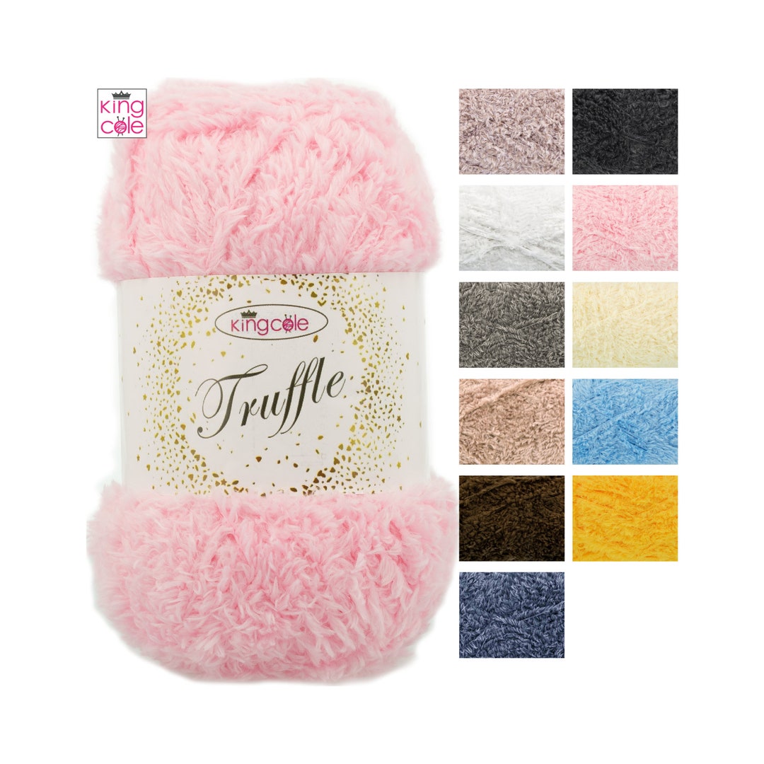 King Cole Truffle DK 100g Ball - Fluffy Soft Teddy Knitting Wool / Yarn ...
