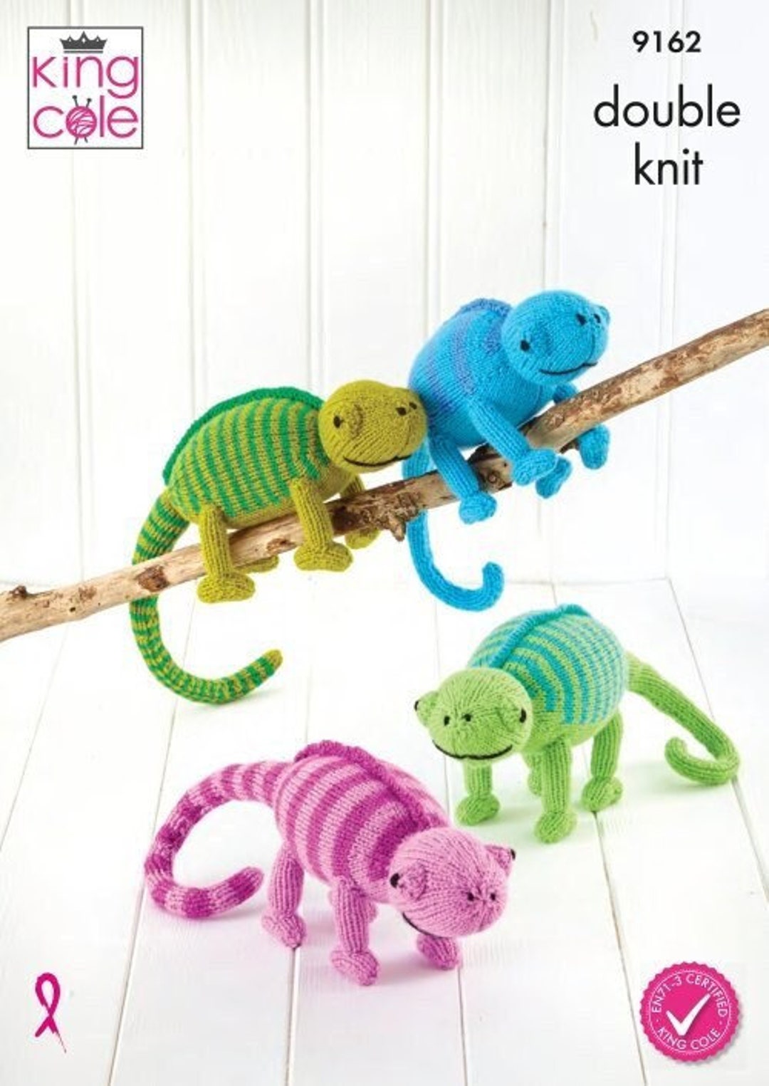 King Cole Pattern Chameleons Knitted in Big Value DK 50g 9162 - Etsy