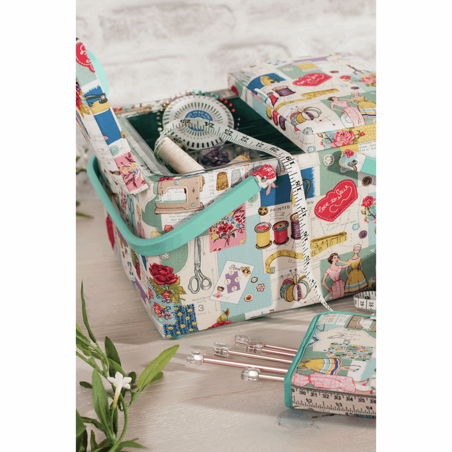 Hobbygift Large Sewing Box Twin Lid Sew Retro Sewing - Etsy