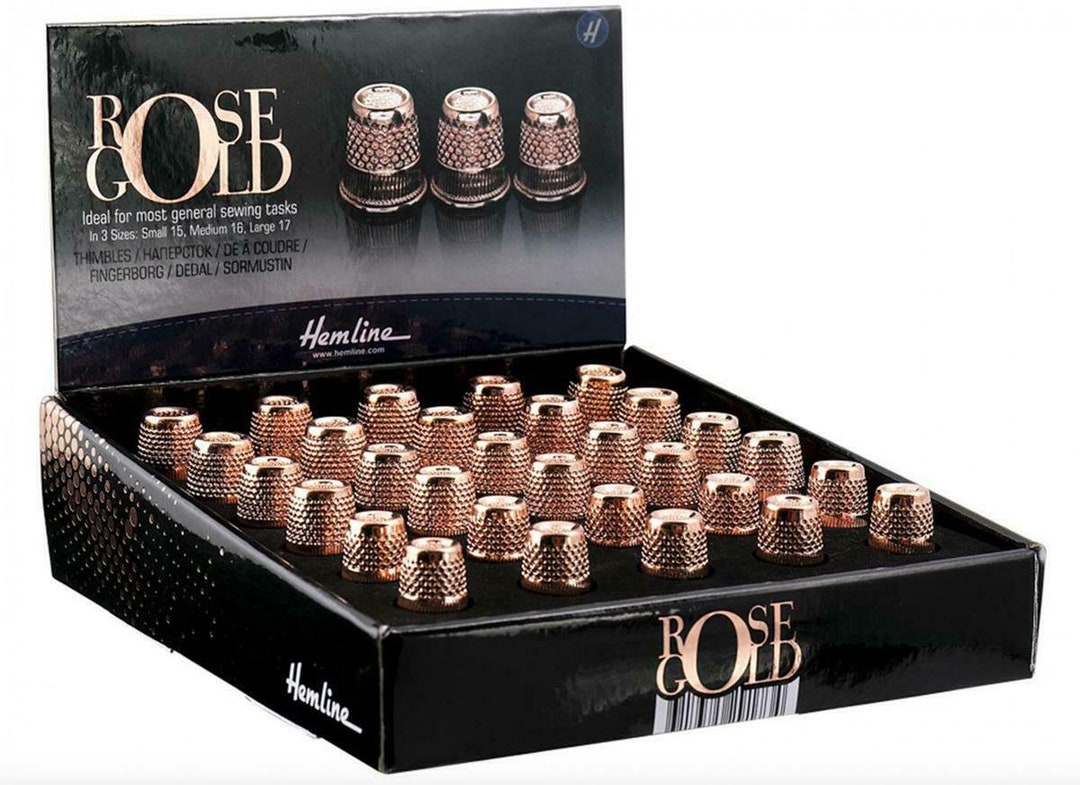 Hemline Rose Gold Thimble - 1 Size 17mm - Gift Haberdashery Sewing - Etsy