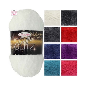 King Cole Truffle Glitz 100g - All Colours Knitting Wool Yarn Polyamide ...