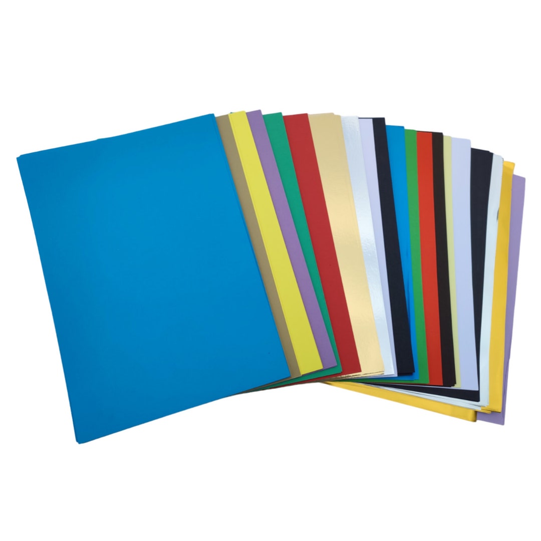A4 Coloured Paper, Coloured Card 100 Sheets Assorted Origami Paper ...