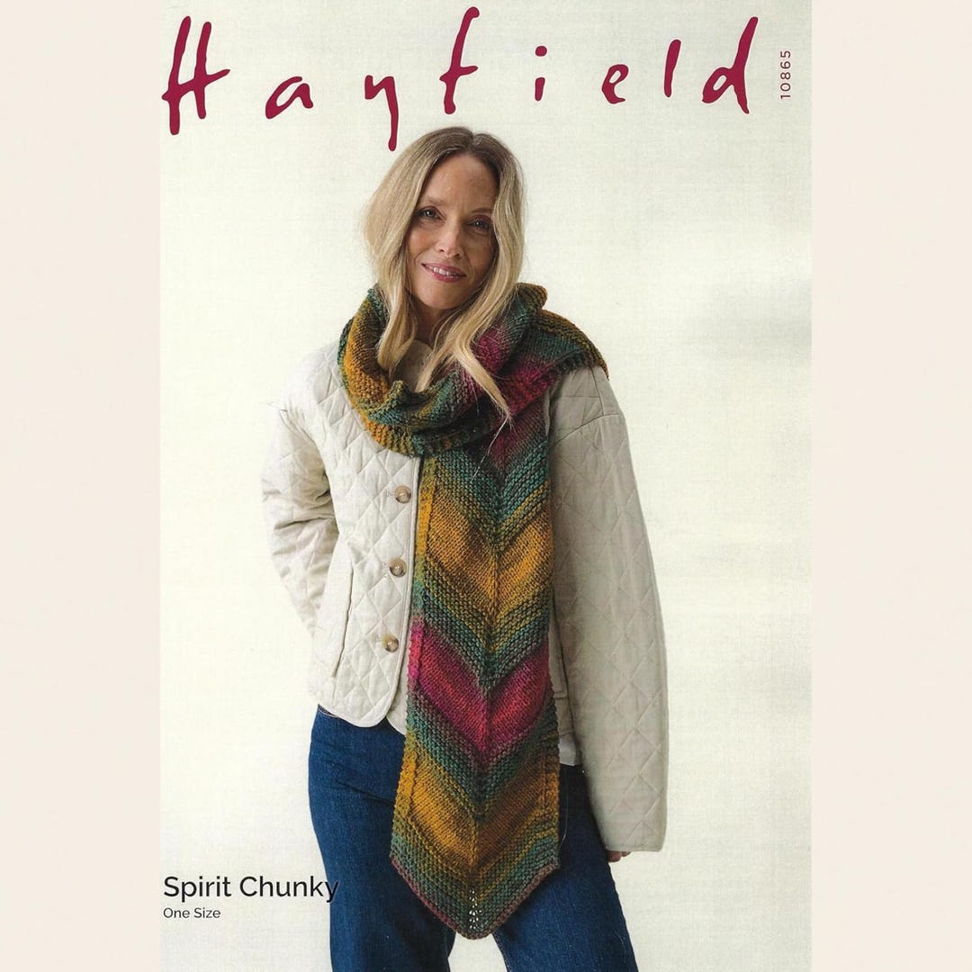 Sirdar Hayfield Chunky Knitting Pattern - 10865 Scarf - Etsy