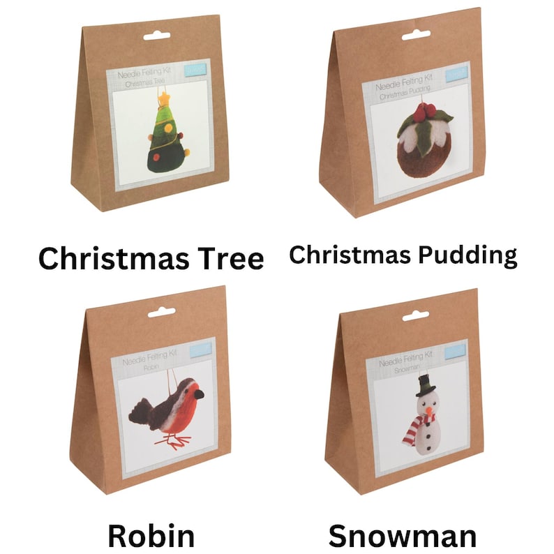 Trimits Needle Felting Kits Christmas Xmas Festive Designs Crafting ...