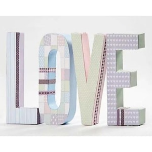 Small Papier Paper Mache Letters / Numbers 10cm Cardboard Craft ...