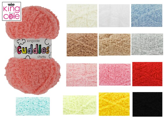 King Cole Cuddles Chunky 50g Ball Fluffy Knitting Wool / | Etsy