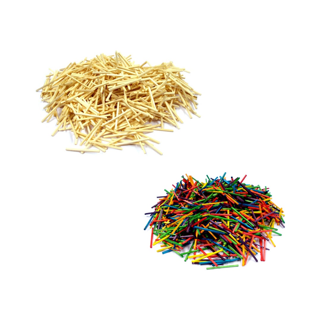 Wooden Assorted Plain/coloured Matchsticks Art Craft Match Sticks Kids ...
