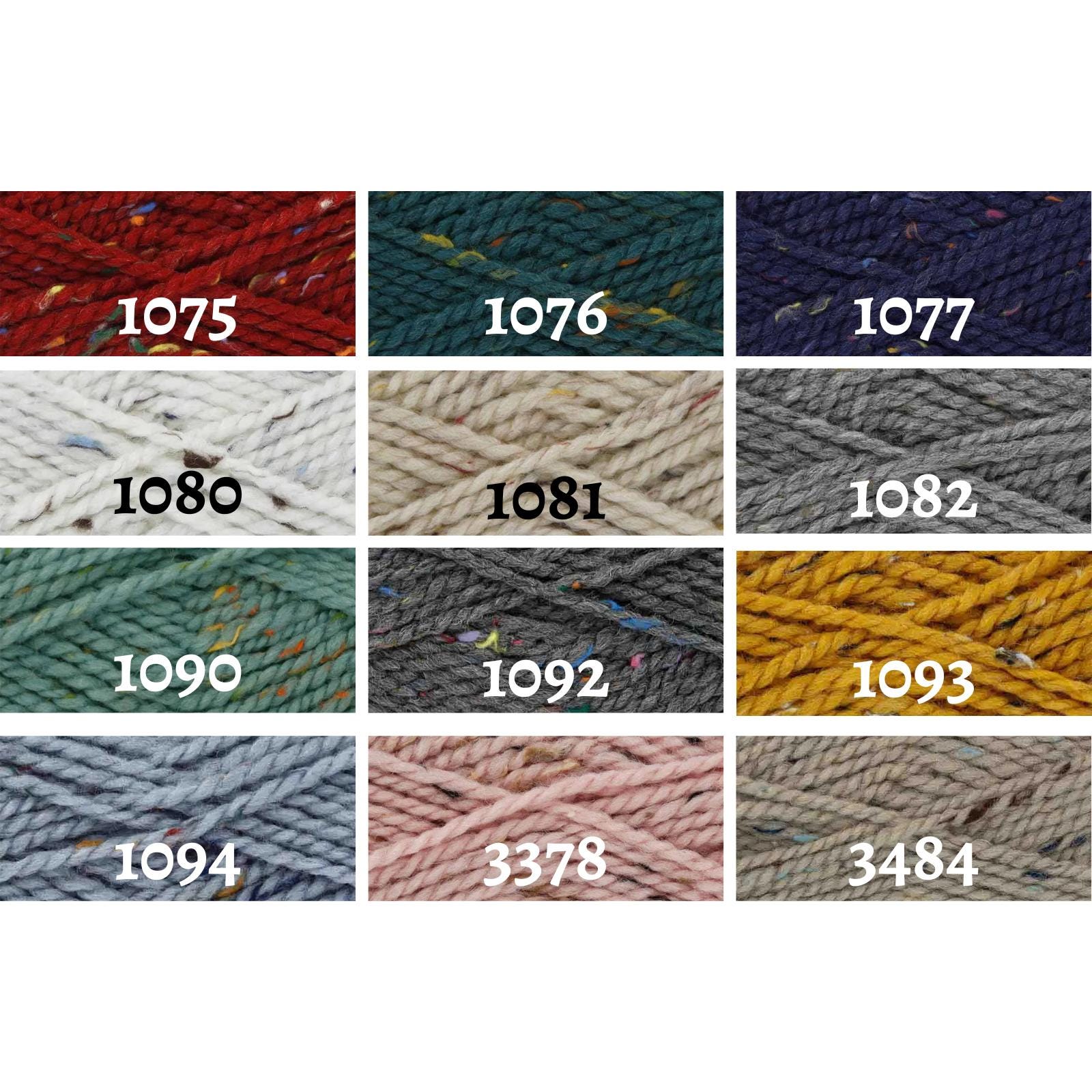 King Cole Chunky Tweed - All Colours Knitting Wool Yarn Craft Crochet ...