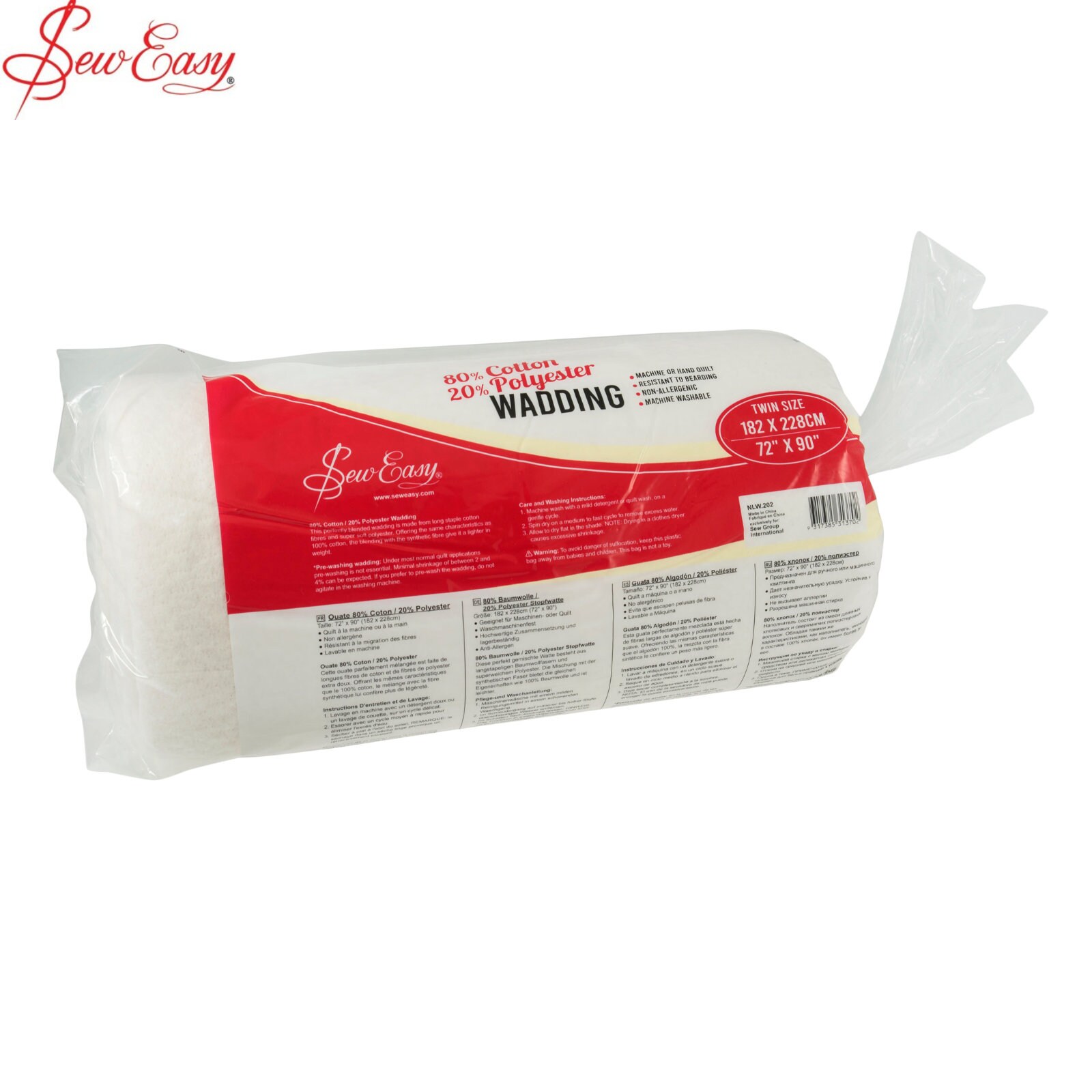 Sew Easy Wadding: 80% Cotton and 20 Polyester Upholstery Batting ...