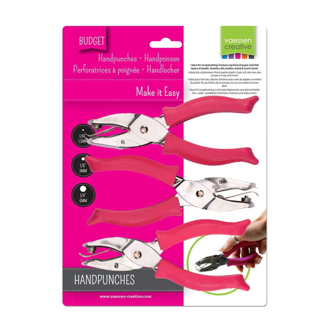 Vaessen Creative Hand Punches Set Round - Craft Paper Craft Scrap ...