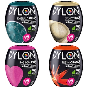 Dylon Washing Machine Dye Pods All Colours All-in-1 Fabric Dyes Cotton ...