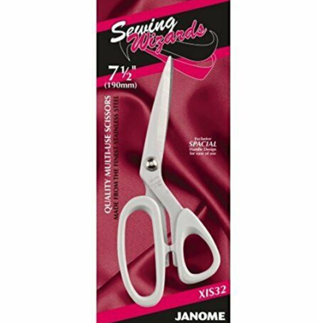 Janome Multi-use Dressmaking Scissors General Purpose 7.5" Craft Fabric ...