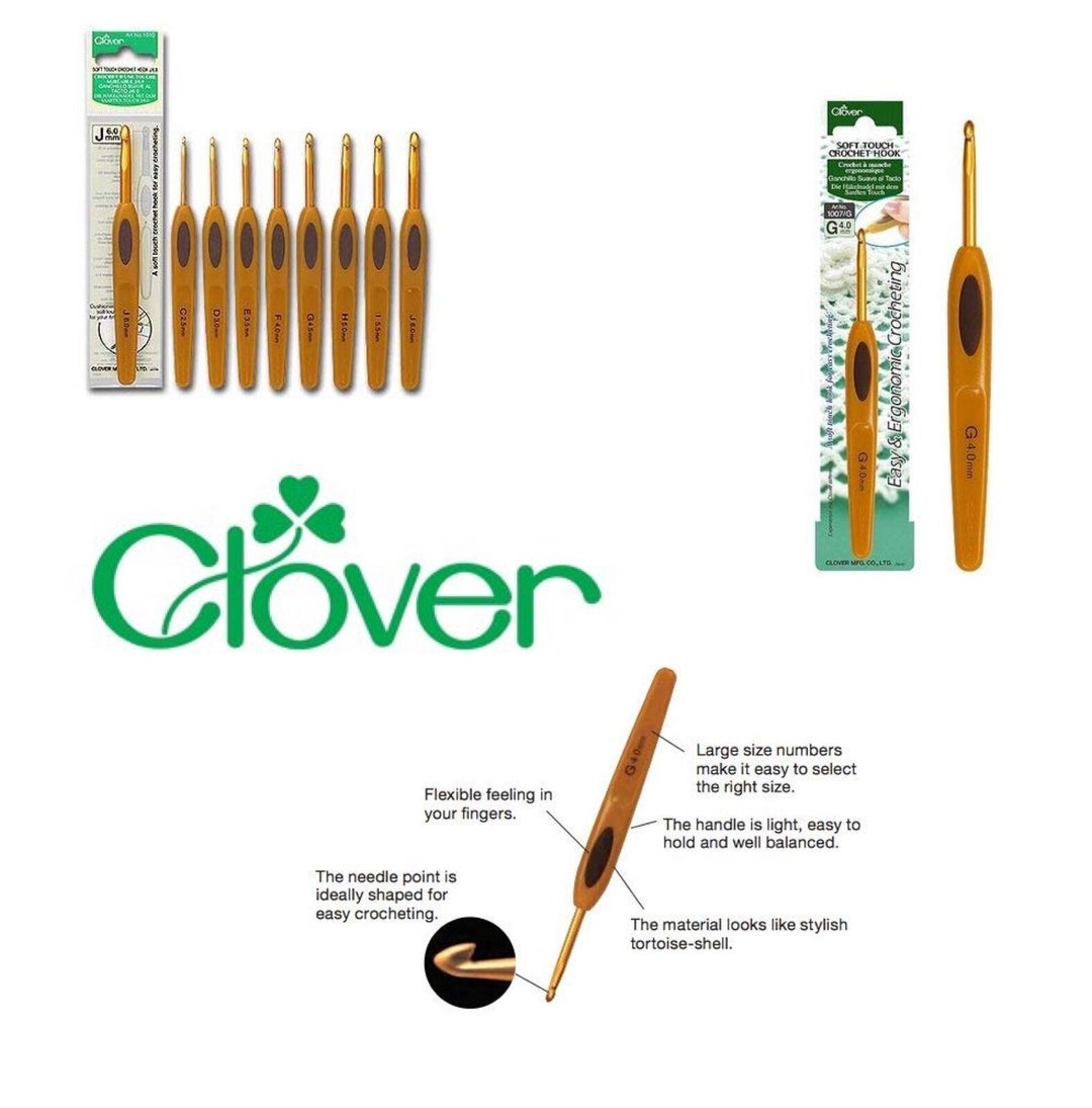 Clover Soft Touch Ergonomic Crochet Hook - Set of 9 Crochet Hooks ...