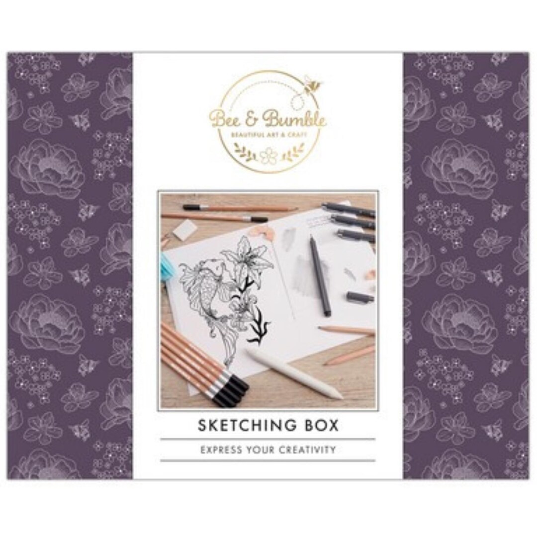 Bee & Bumble Sketching Box - Kit Craft Set- Art Drawing Sketching DIY ...