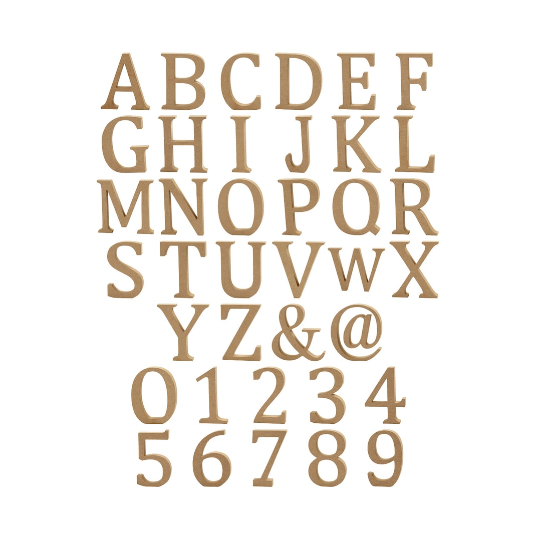 MDF Letters 13 Cm Tall, Thickness 2 Cm, Alphabet/numbers Arts Craft ...