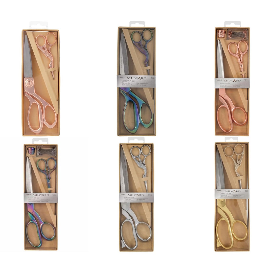 Milward Scissors Gift Sets : Dressmaking and Embroidery - Gold, Silver ...