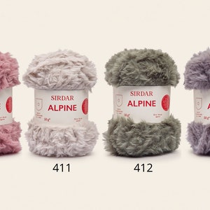 Sirdar Alpine Luxe Fur Effect 50g Wool - Fluffy Soft Super Chunky ...